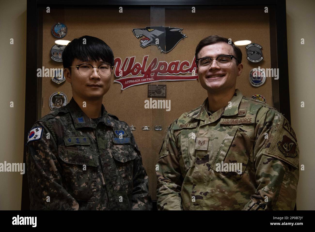 Republic of Korea Air Force Master Sgt. Seong Jin Kim (left), 38th ...