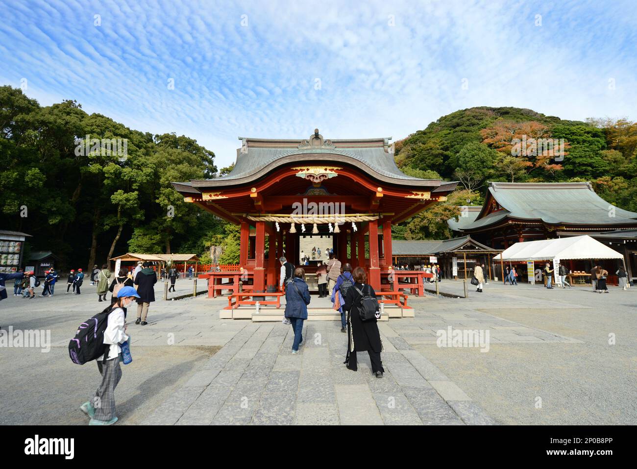 Tsurugaoka Hachimangū Shrine in Kamakura, Japan Stock Photo - Alamy