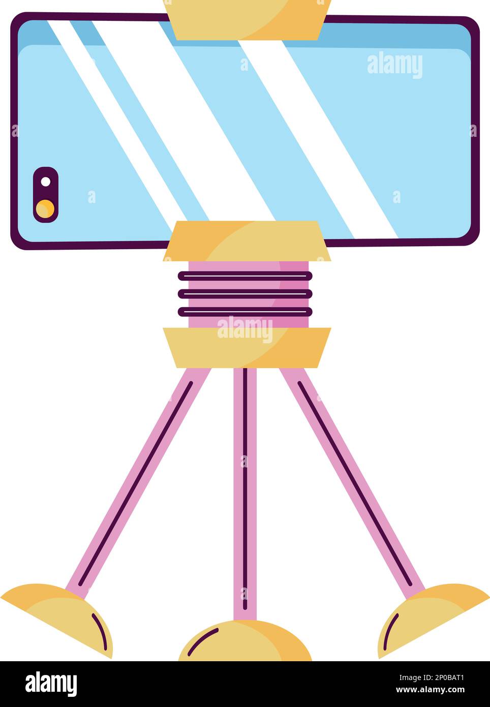 smartphone in tripod Stock Vector Image & Art - Alamy