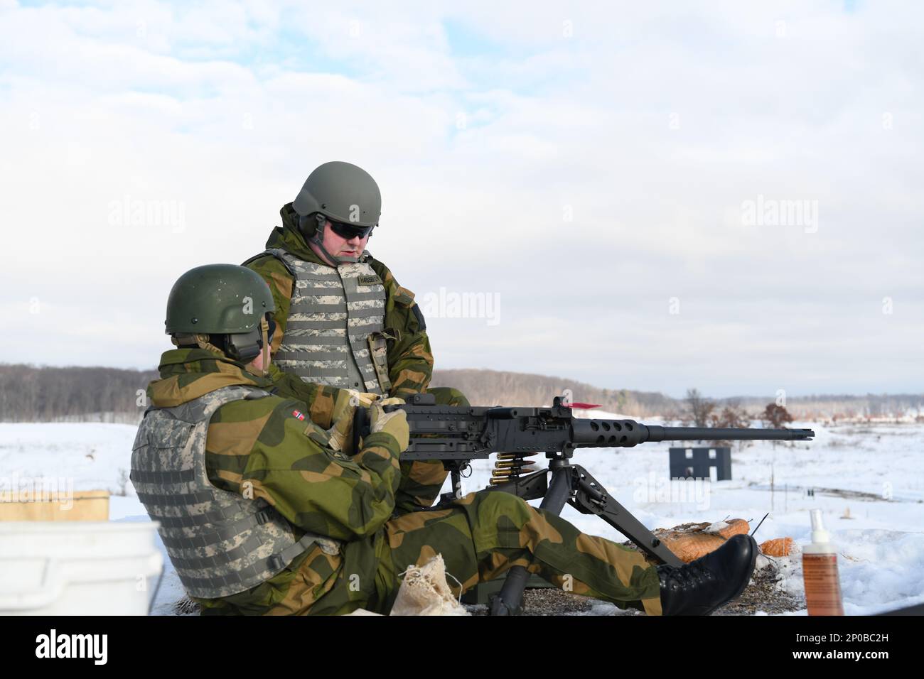 Members of the Norwegian Home Guard conduct crew served weapons ...