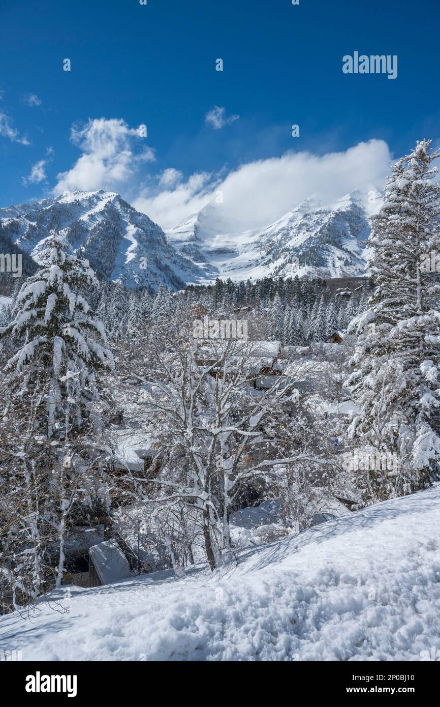 View of Sundance Resort in winter, also known as Sundance Mountain ...