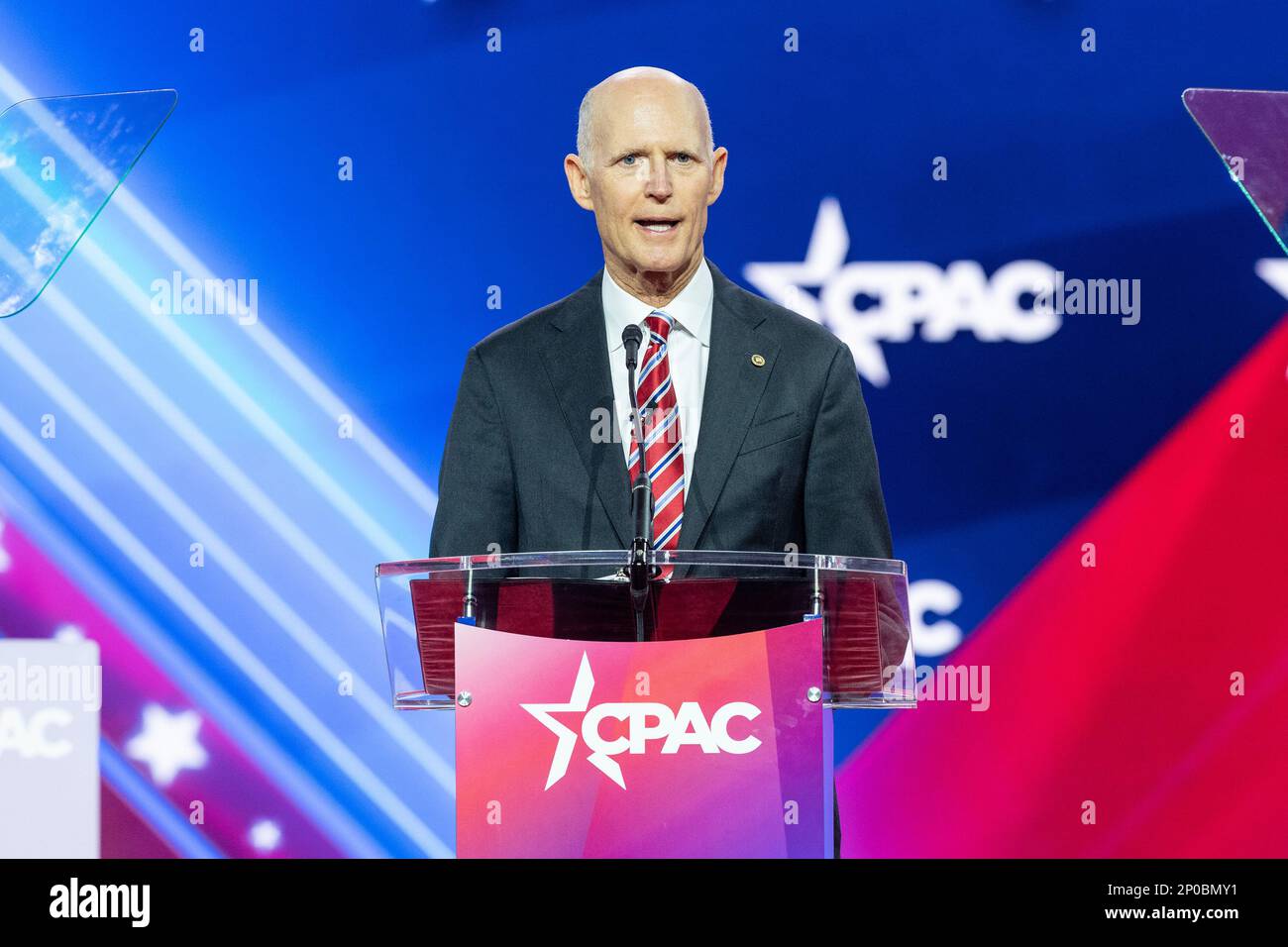 US Senator Rick Scott speaks on the 1st day of CPAC Washington, DC ...