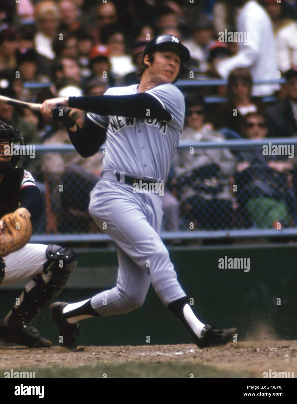 New York Yankees Bobby Murcer is seen in action circa 1973. (Tony ...