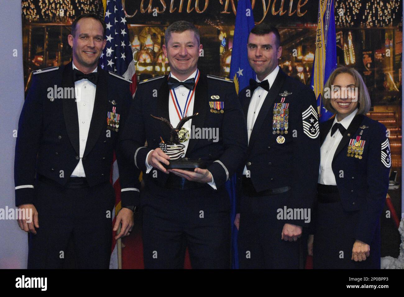 Col. Benjamin Harrison, 301st Fighter Wing commander, Chief Master Sgt ...