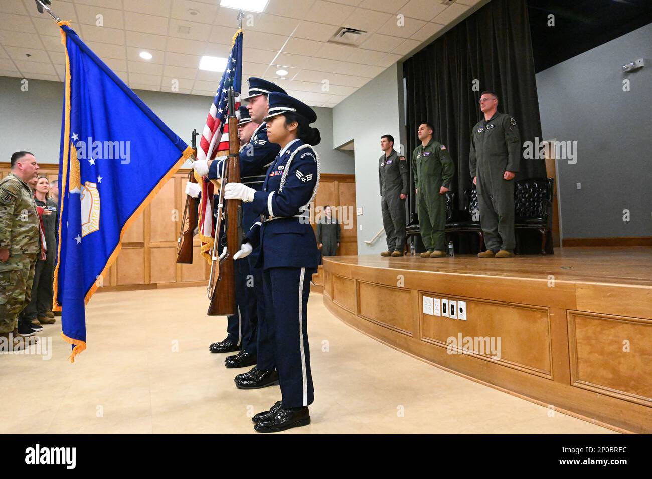 Team Little Rock’s base honor guard presents colors during the 714th ...