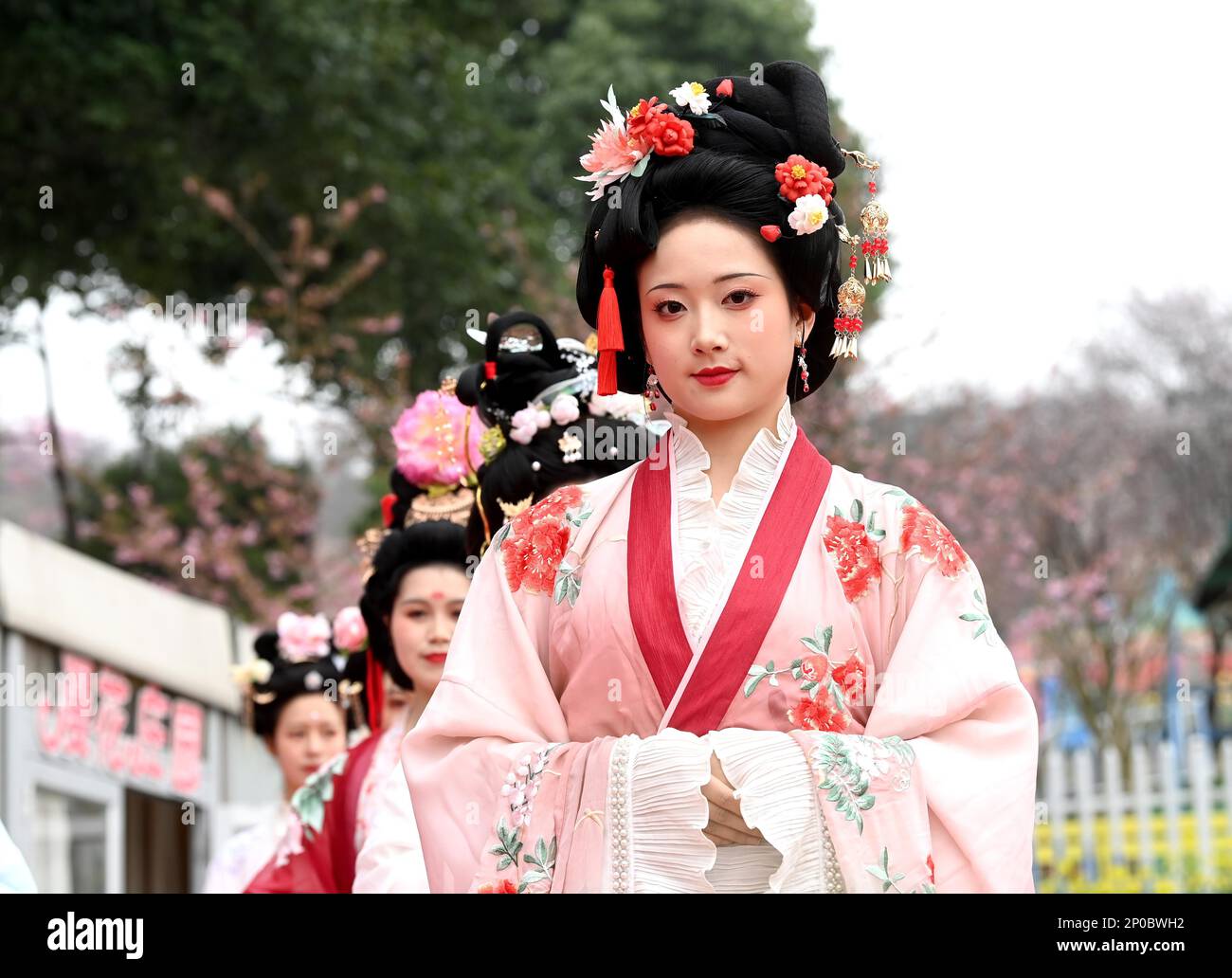 **CHINESE MAINLAND, HONG KONG, MACAU AND TAIWAN OUT** A hanfu clothing ...
