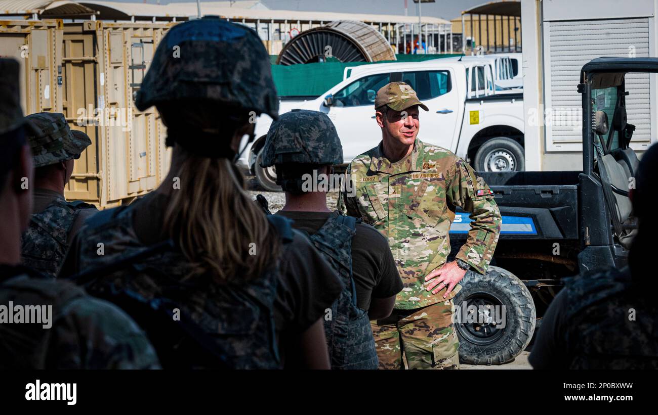 U.S. Air Force Brig. Gen. David R. Lopez, commander of the 380th Air ...