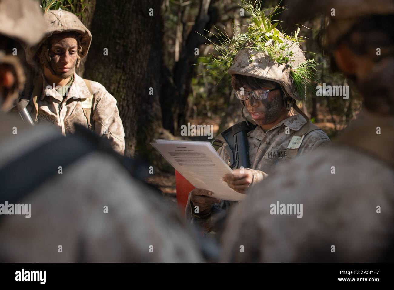 Recruits with Kilo Company, 3rd Recruit Training Battalion, take on the ...