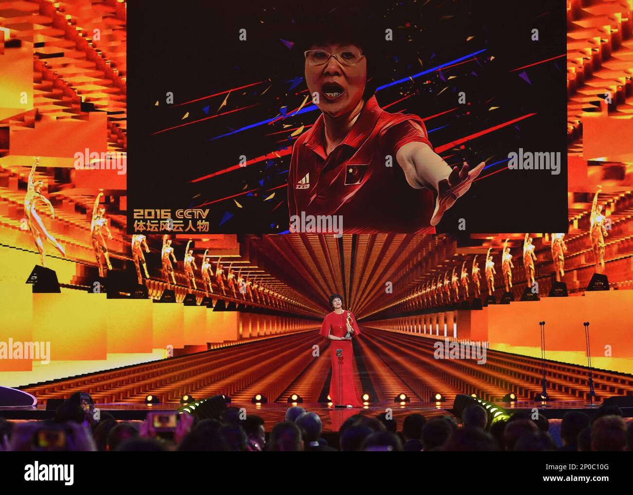 Members of the Chinese national women's volleyball team pose with their ...