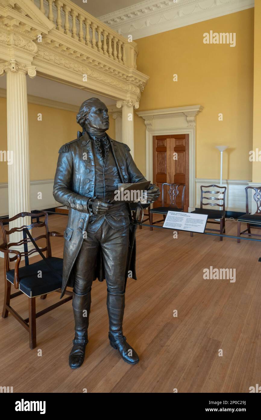 George Washington statue at the Maryland state house capital building ...