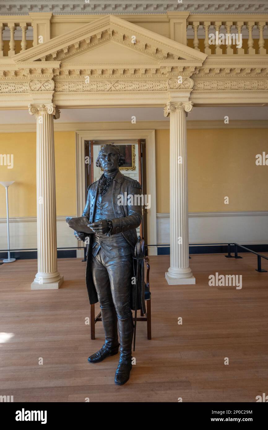 George Washington statue at the Maryland state house capital building ...