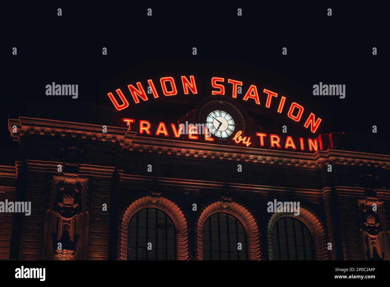 Retro train signage hi-res stock photography and images - Alamy