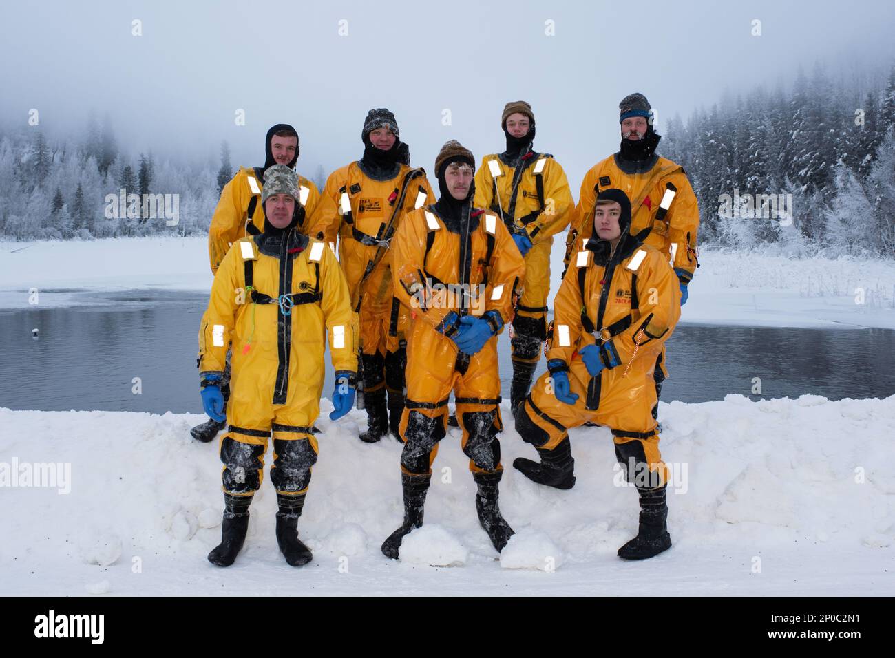 U.S. Air Force firefighters with the 673d Civil Engineer Squadron ...