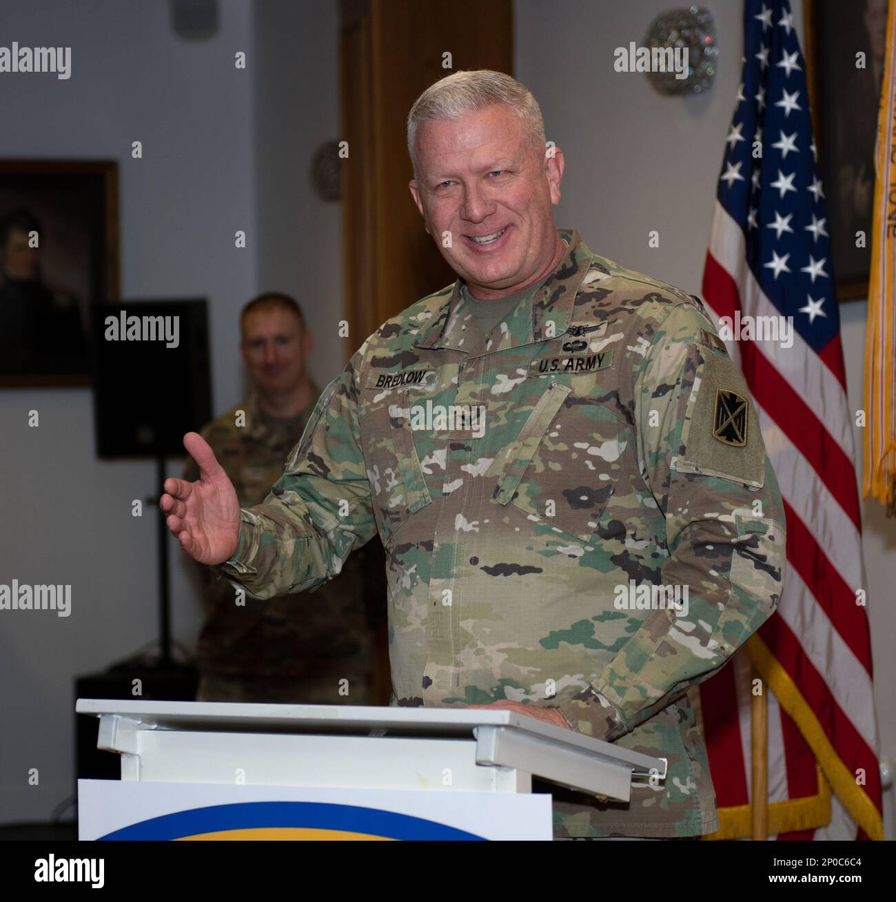 U.S. Army Col. Bruce A. Bredlow, commander, 52nd Air Defense Artillery ...