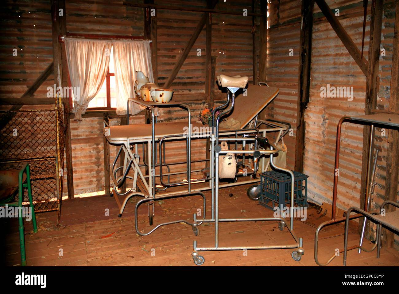 Hospital room, Gwalia historical gold mining town, Leonora, Western ...