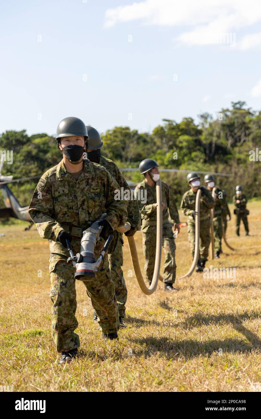 Members of the 15th Helicopter Unit, Japan Ground Self Defense Force ...
