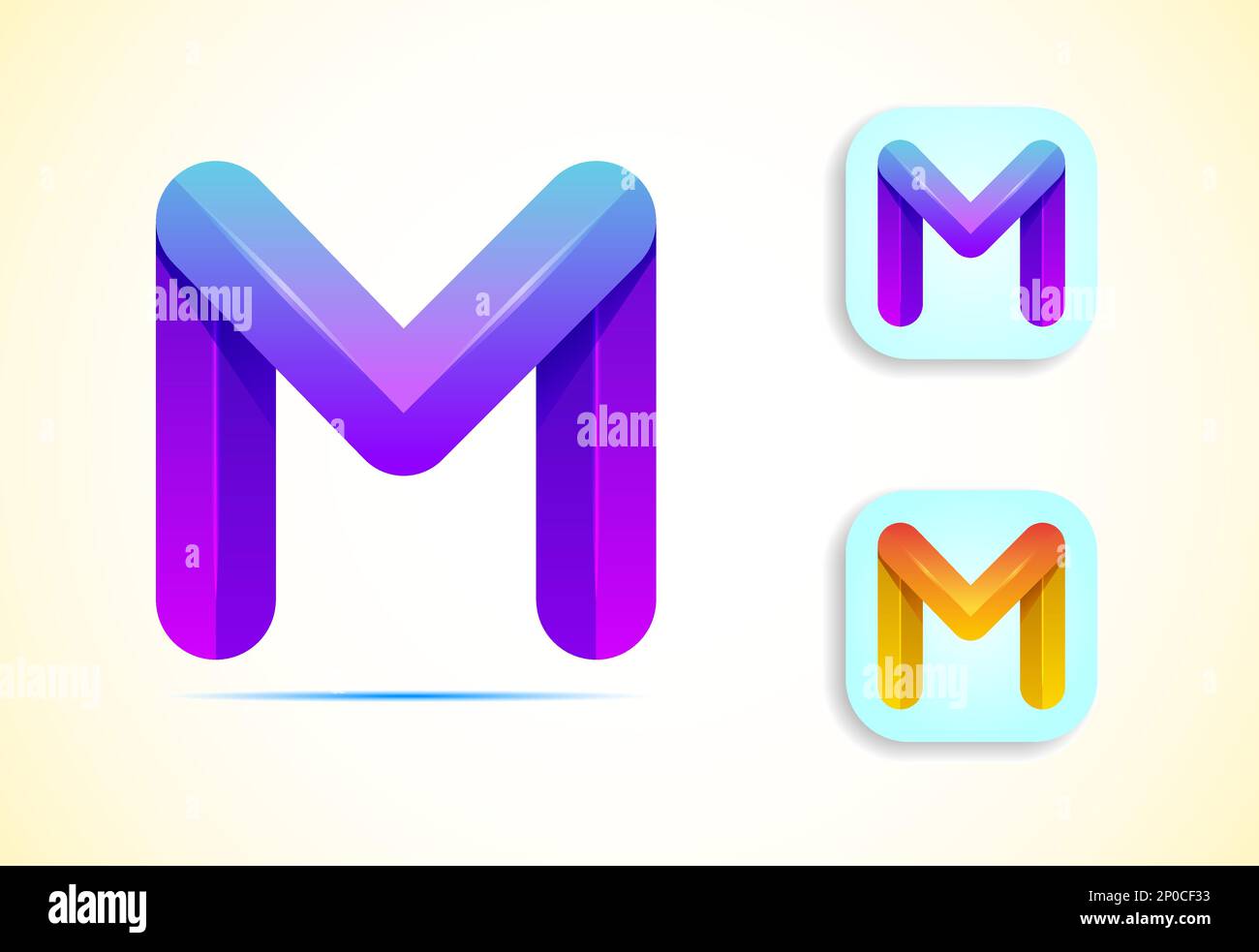 Abstract origami letter M logo design template. Flat style application ...