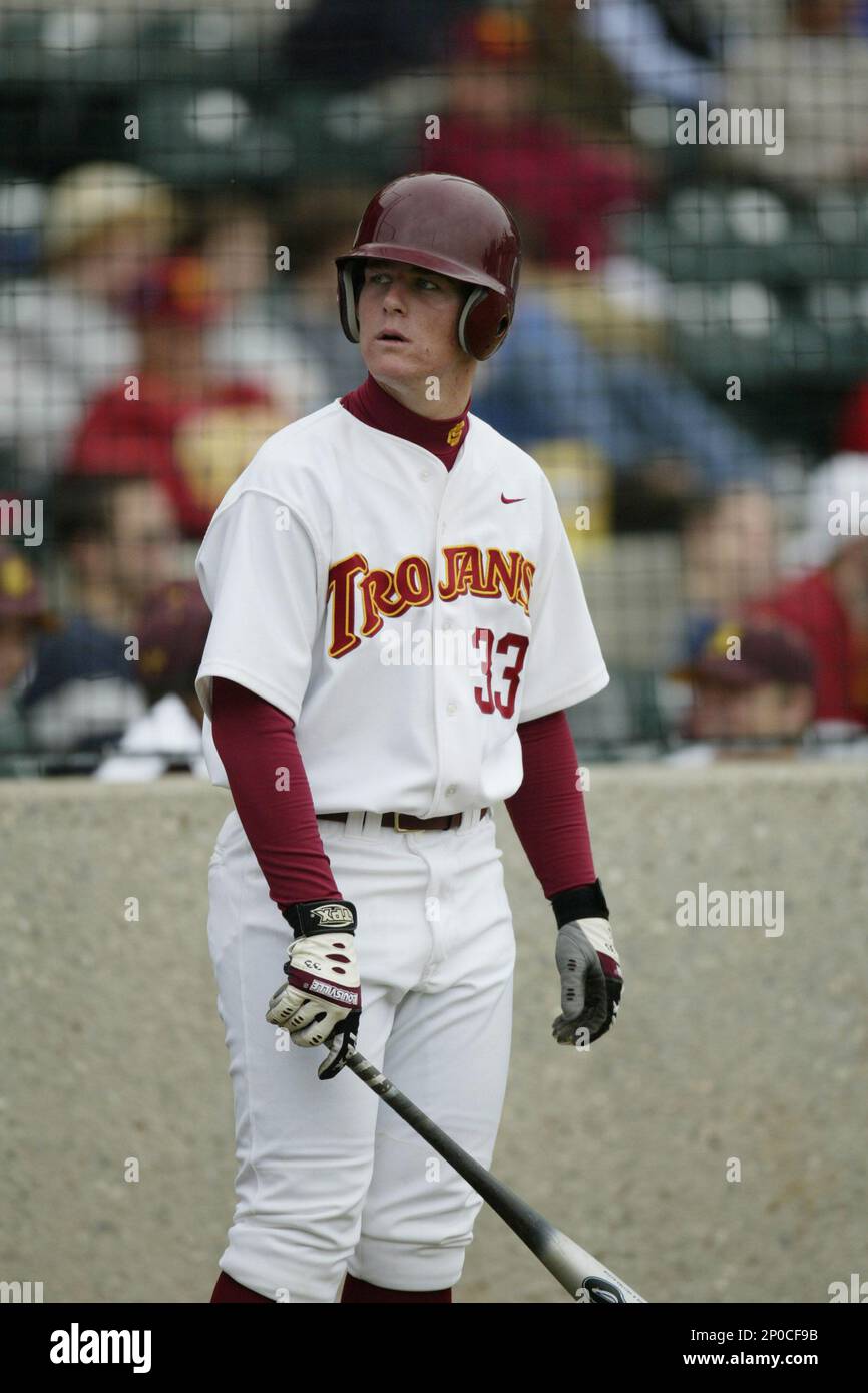 Bobby Paschal of the Southern California Trojans waits to bat during a ...