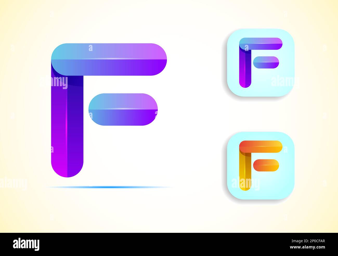 Abstract origami letter F logo design template. Flat style application ...