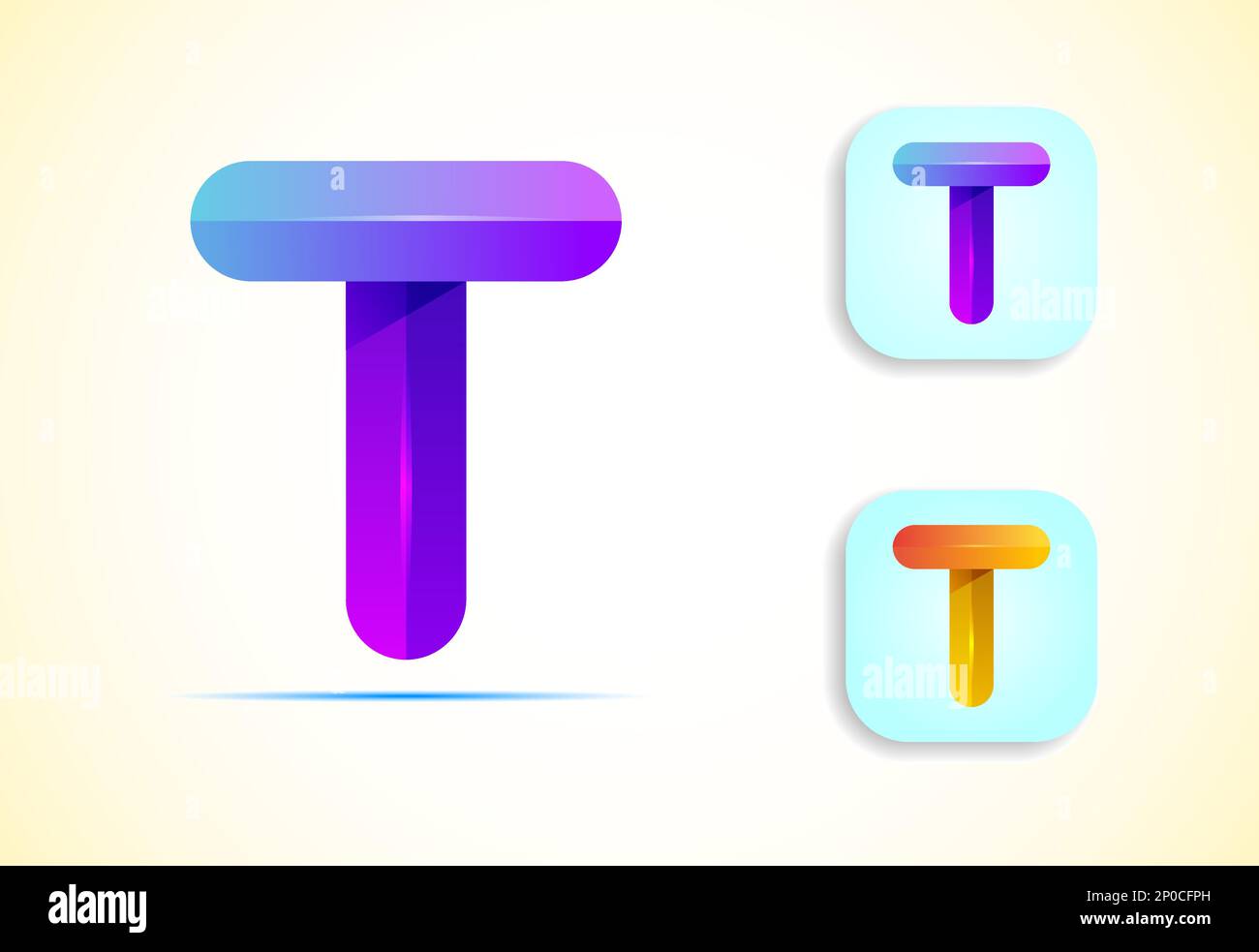 Abstract origami letter T logo design template. Flat style application ...