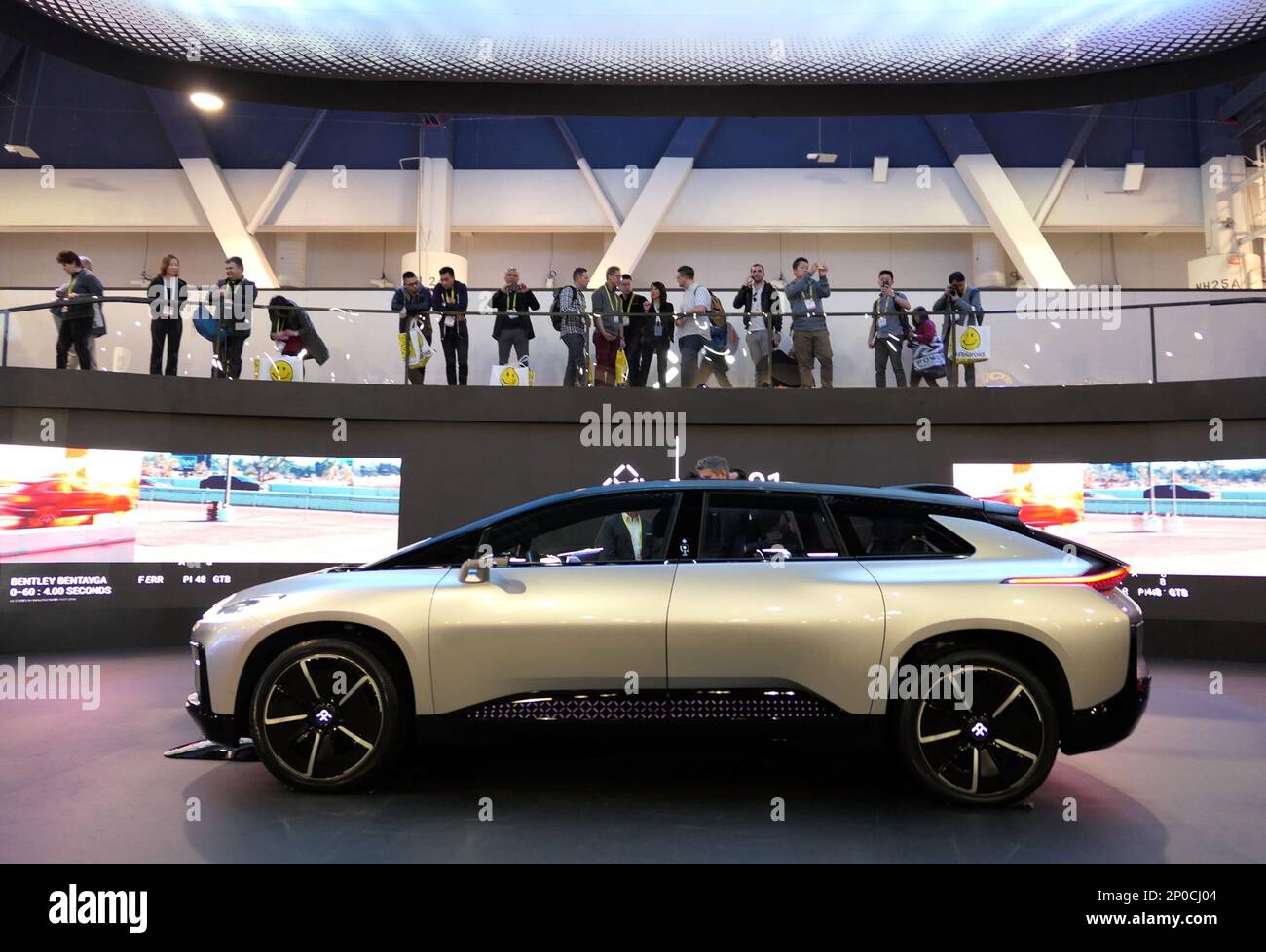 Faraday Future finally unveiled its first production car FF91 at the CES 2017 in Las Vegas, US ...