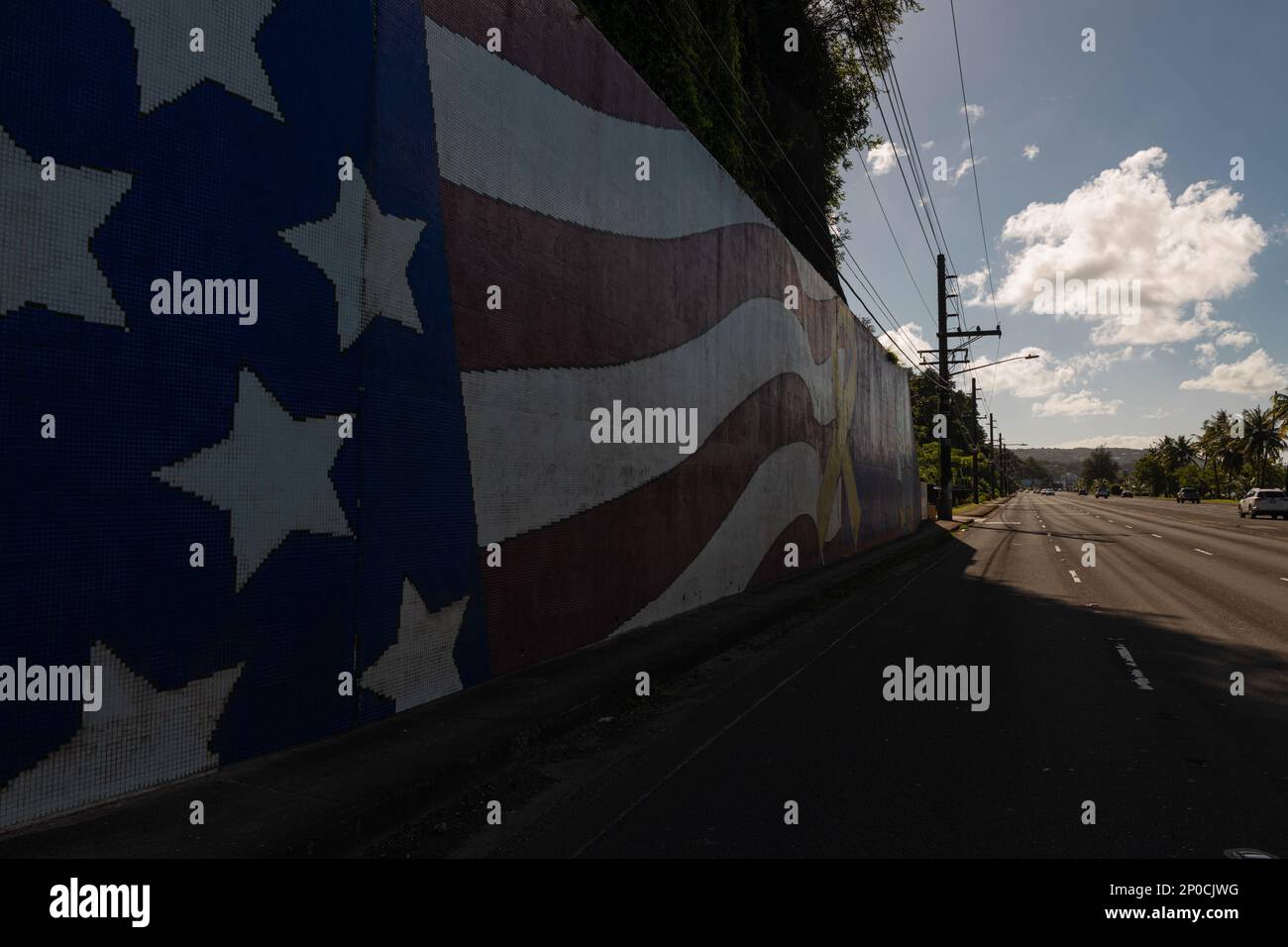 A mural is displayed in the Guam northern Area, Guam, Jan. 18, 2023 ...