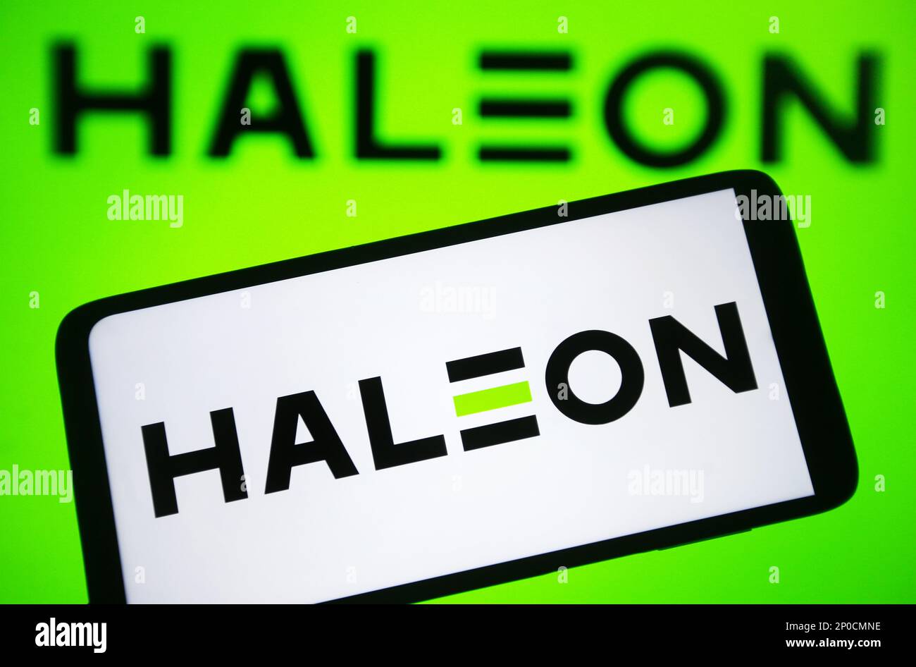 Ukraine. 02nd Mar, 2023. In this photo illustration, a Haleon plc logo ...