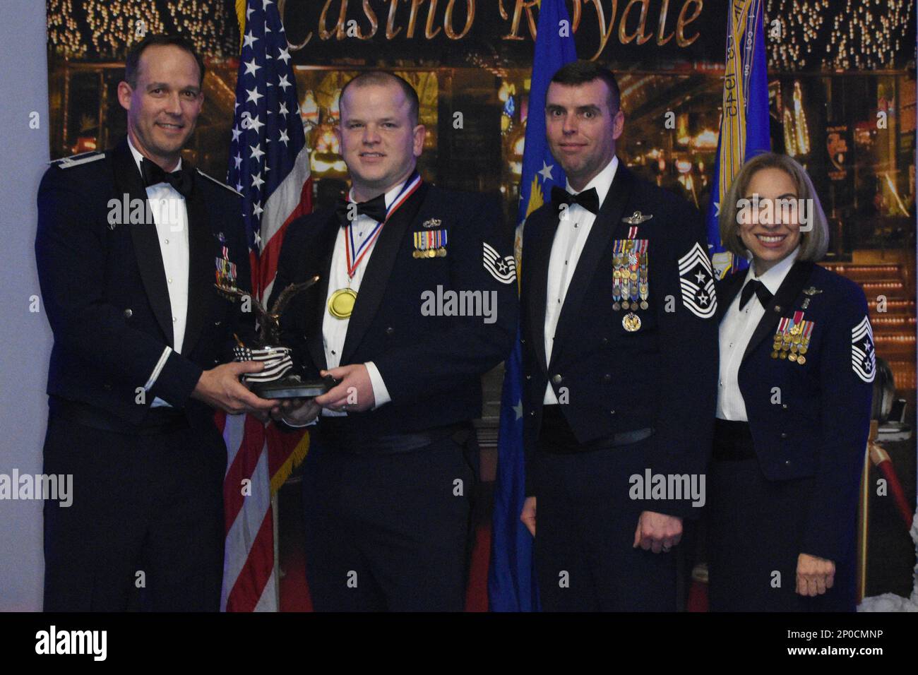 Col. Benjamin Harrison, 301st Fighter Wing commander, Chief Master Sgt ...