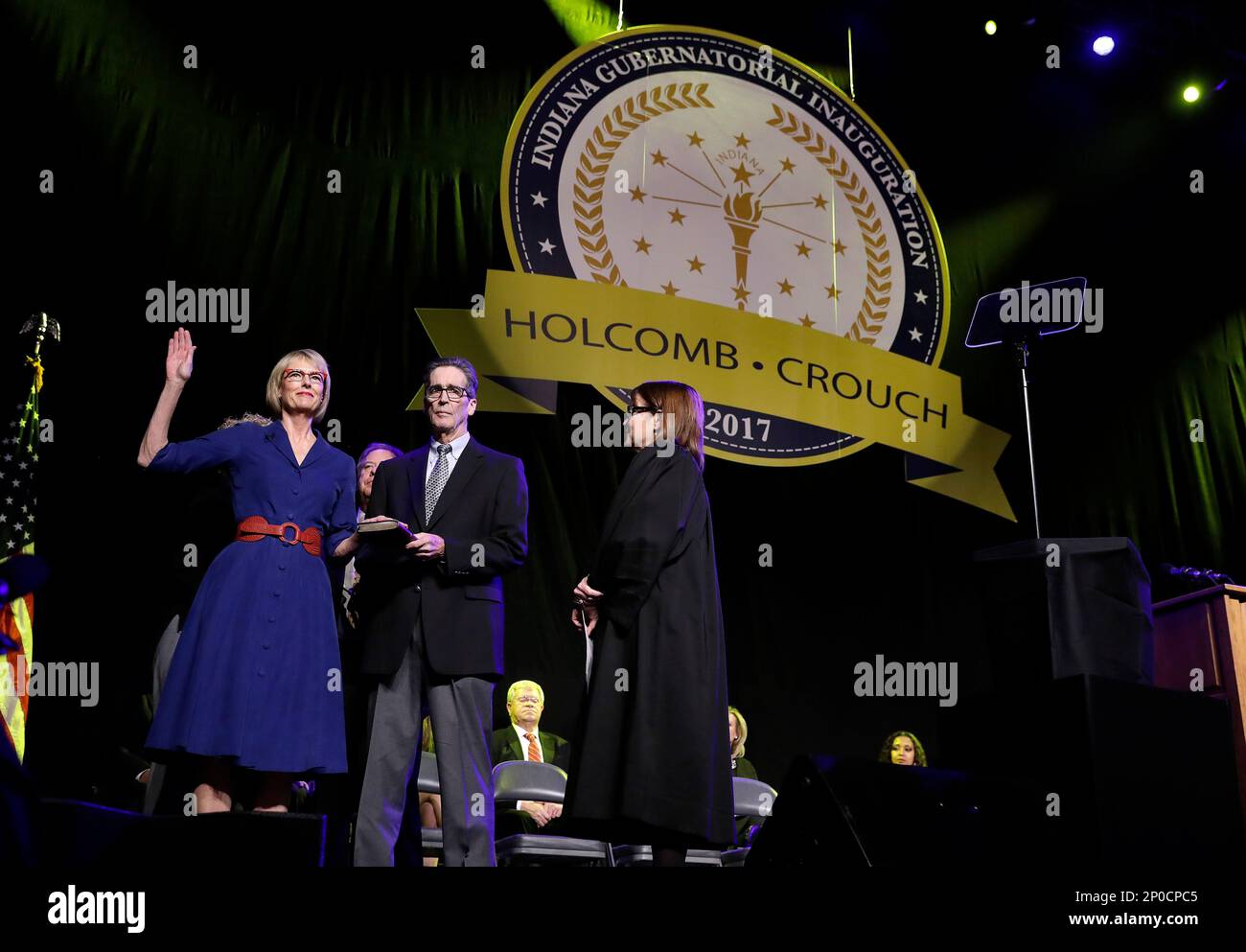 Suzanne Crouch is sworn in as Indiana's lieutenant governor by Chief ...