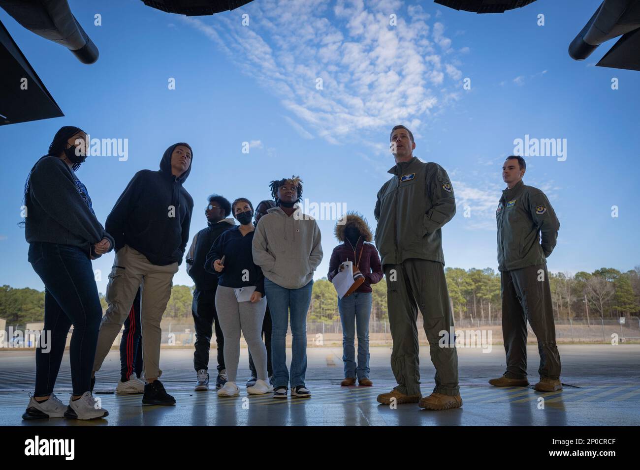 Brig. Gen. David Mineau, 15th Air Force vice commander, briefs ...