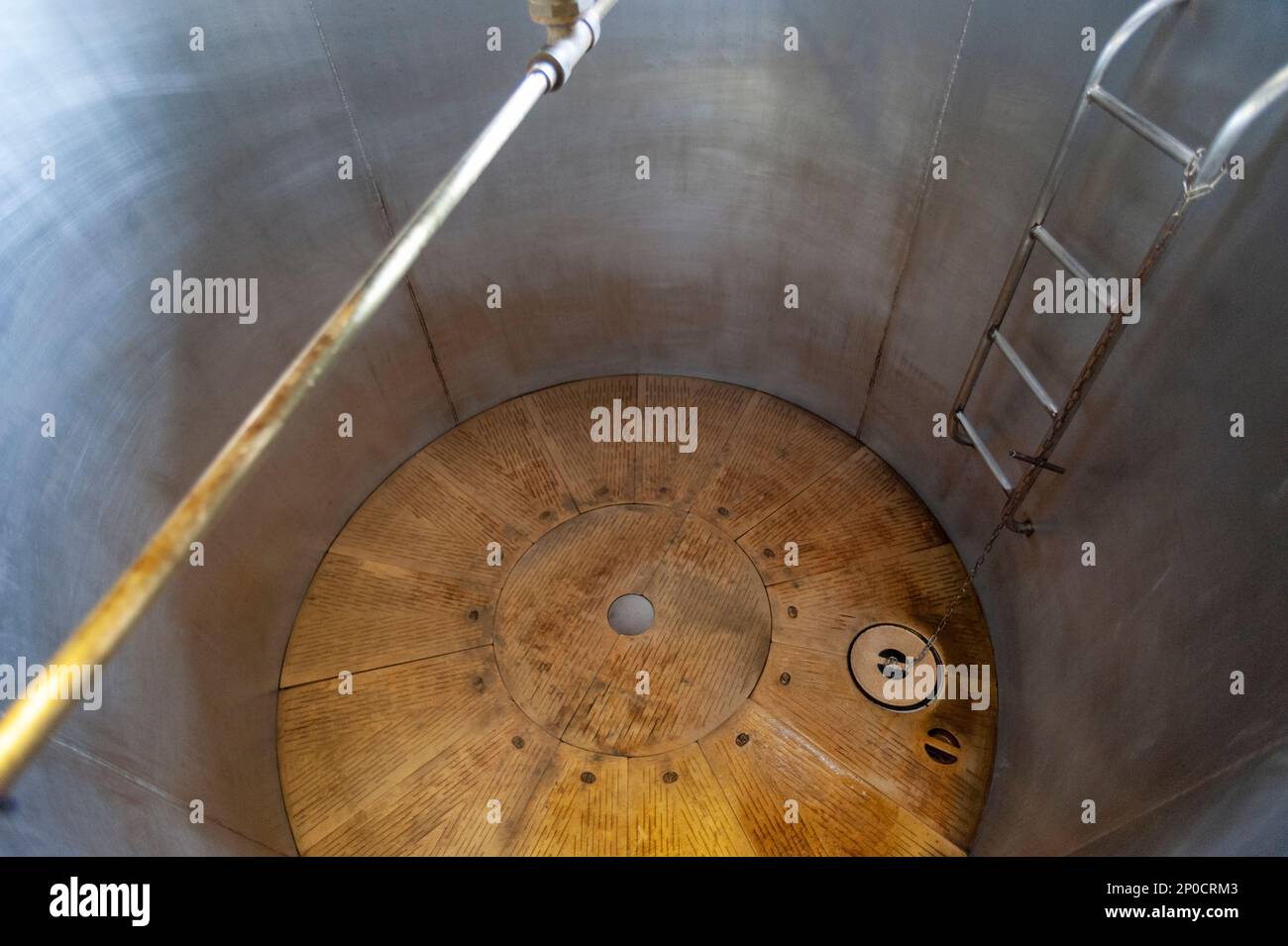 An empty tank at the Hook Norton Brewery, Oxfordshire Stock Photo - Alamy