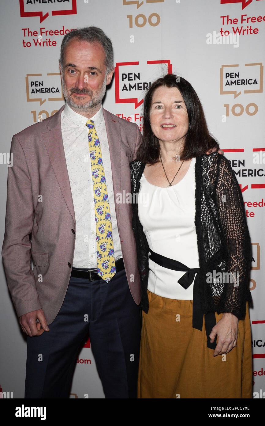 New York, NY, USA. 2nd Mar, 2023. David George Haskell, Katie Lehman at arrivals for PEN America ...