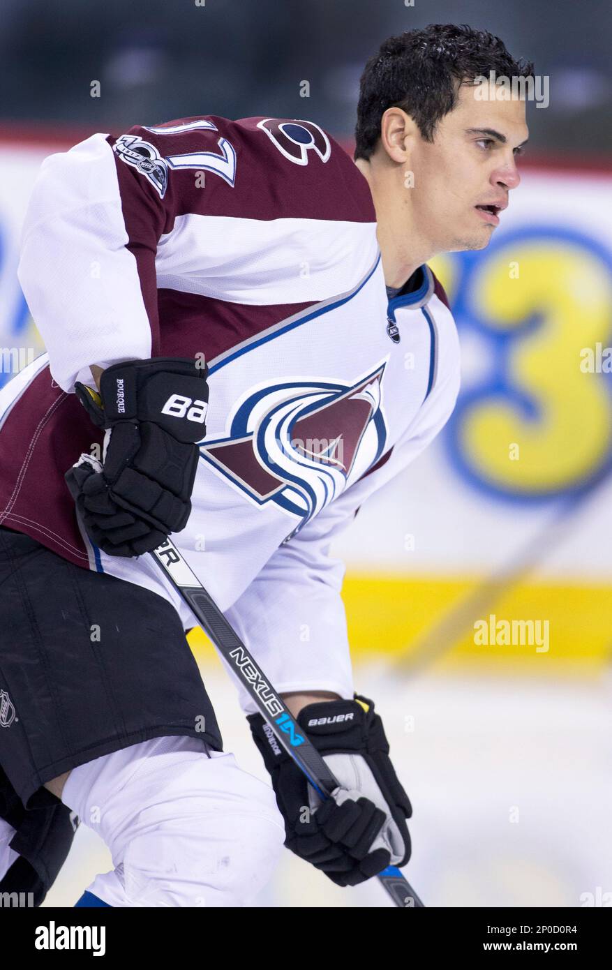 NHL profile photo on Colorado Avalanche's Rene Bourque at a game ...