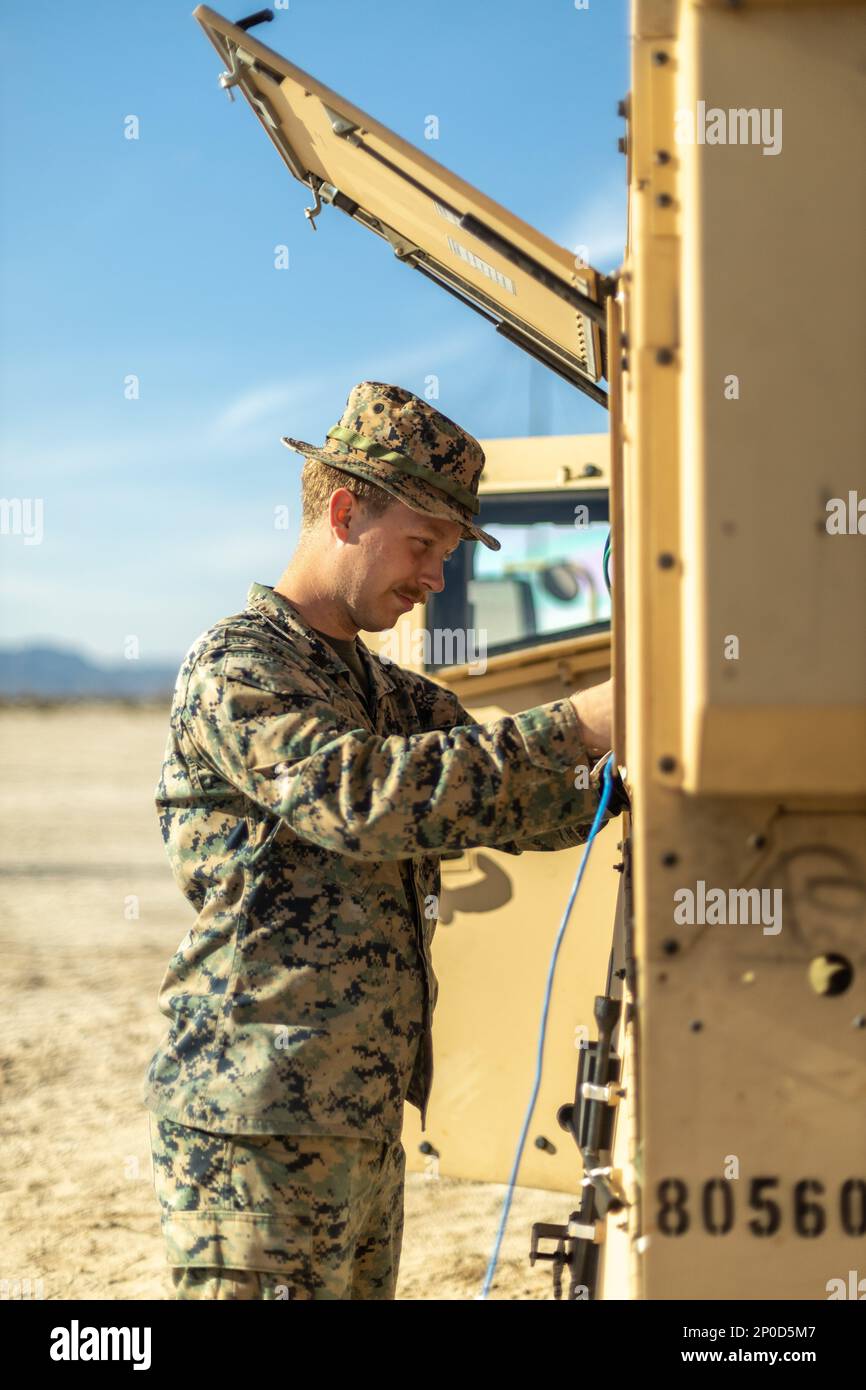 U.S. Marine Corps Sgt. Austin Langley, a data system administrator with ...