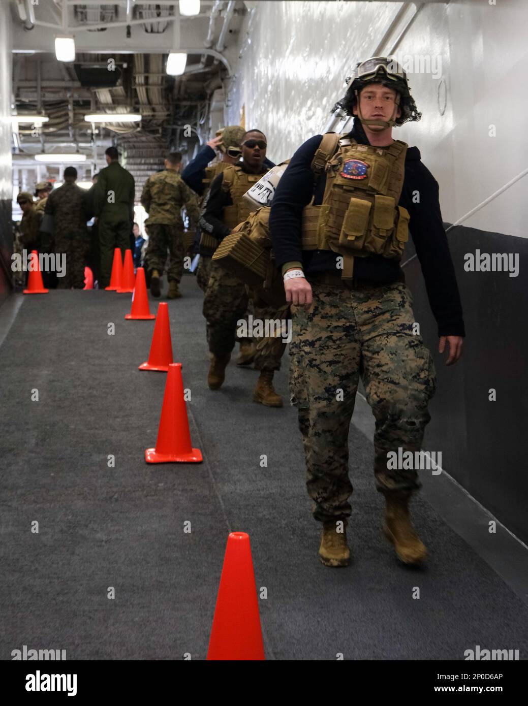 U.S. Marines and Sailors, with the 31st Marine Expeditionary Unit, role ...