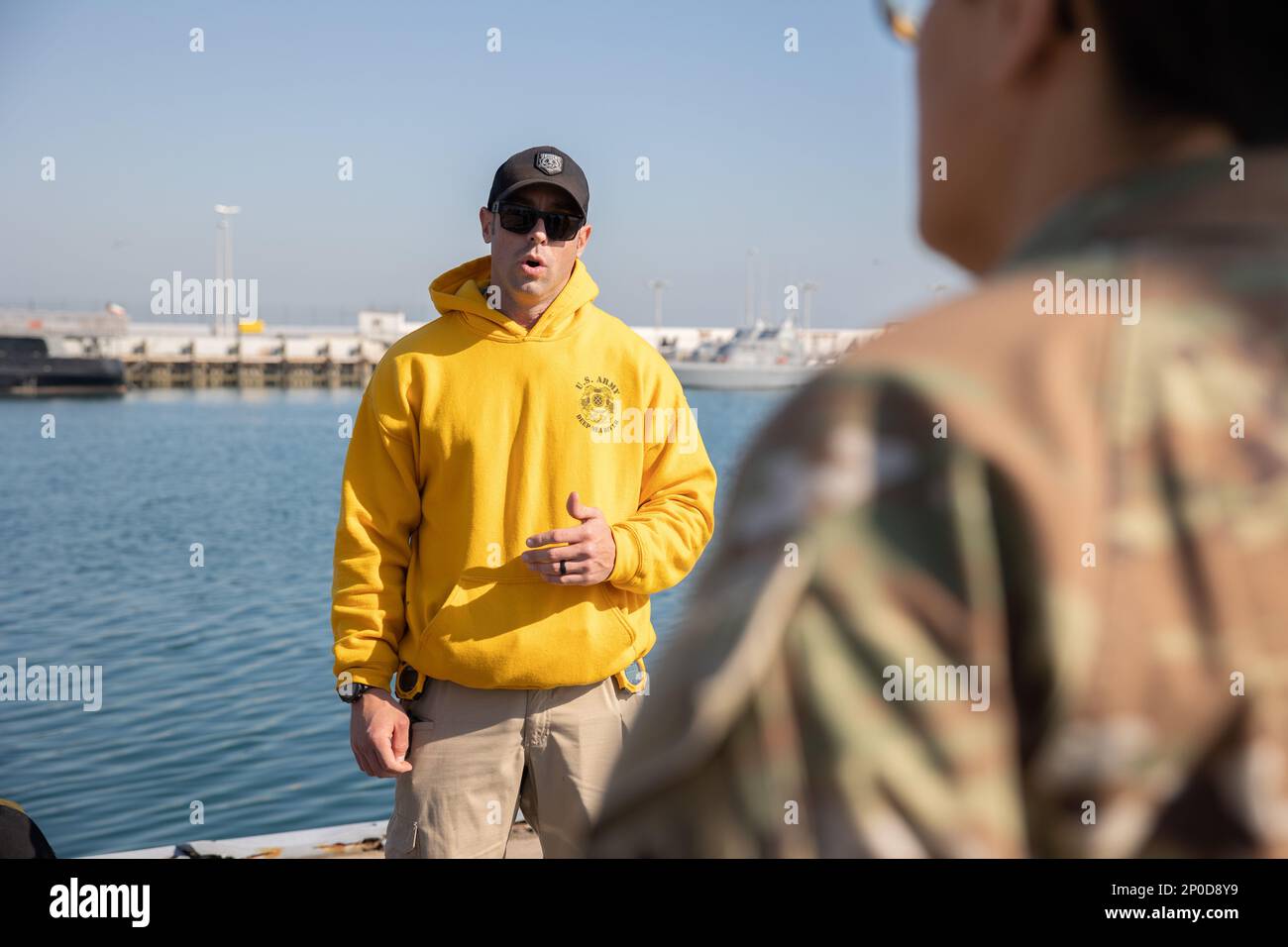 U.S. Army Sgt. 1st Class Zachary Holder, master diver, 511th Engineer ...