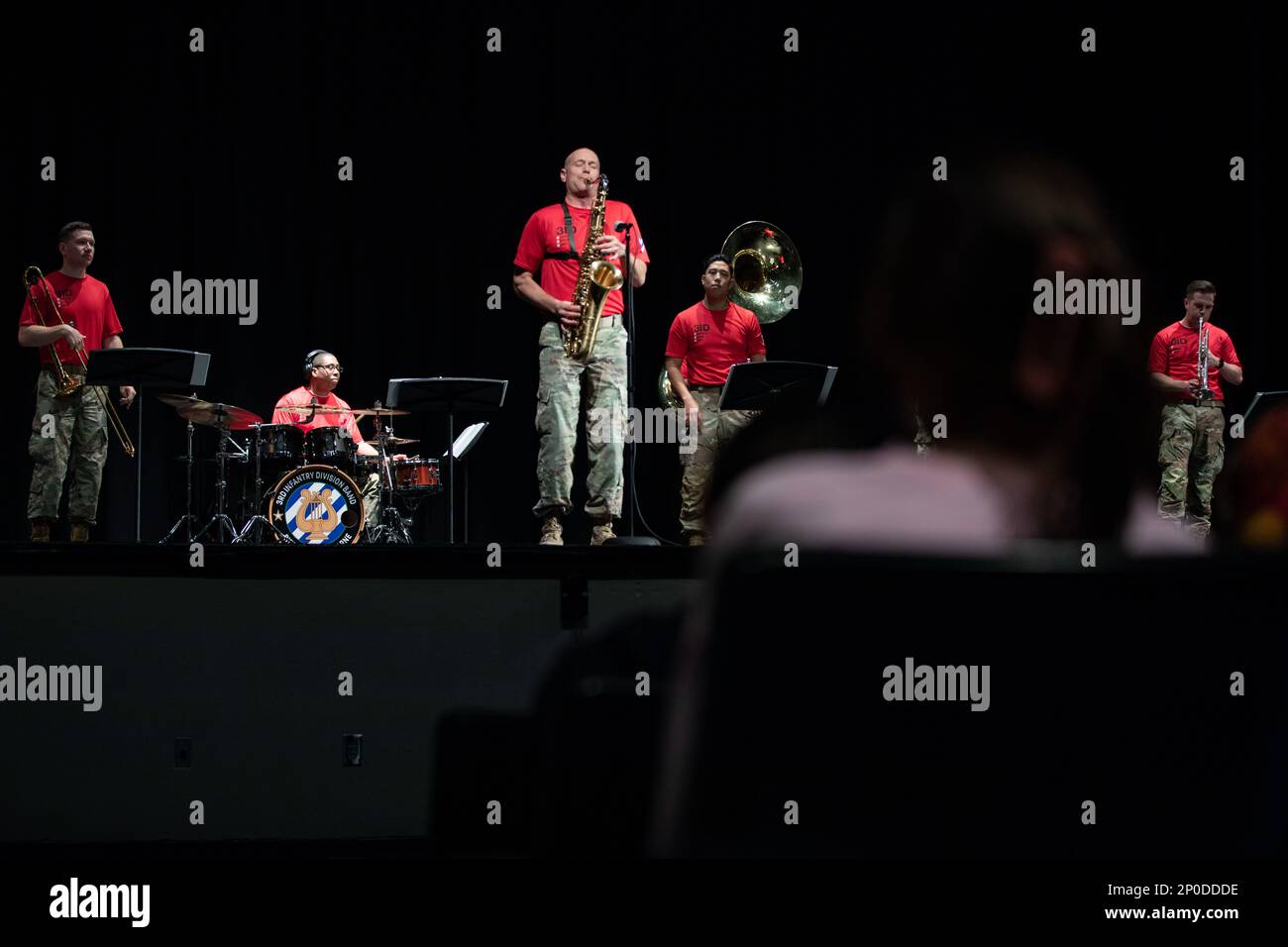 The Dogface Brass Band section of 3rd Infantry Division Band performs ...