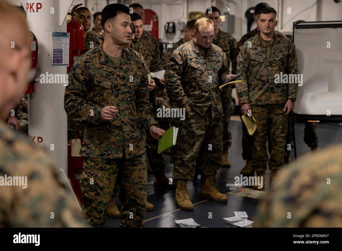 U.S. Marine Corps Capt. Kai Gamble, the air officer of Battalion ...