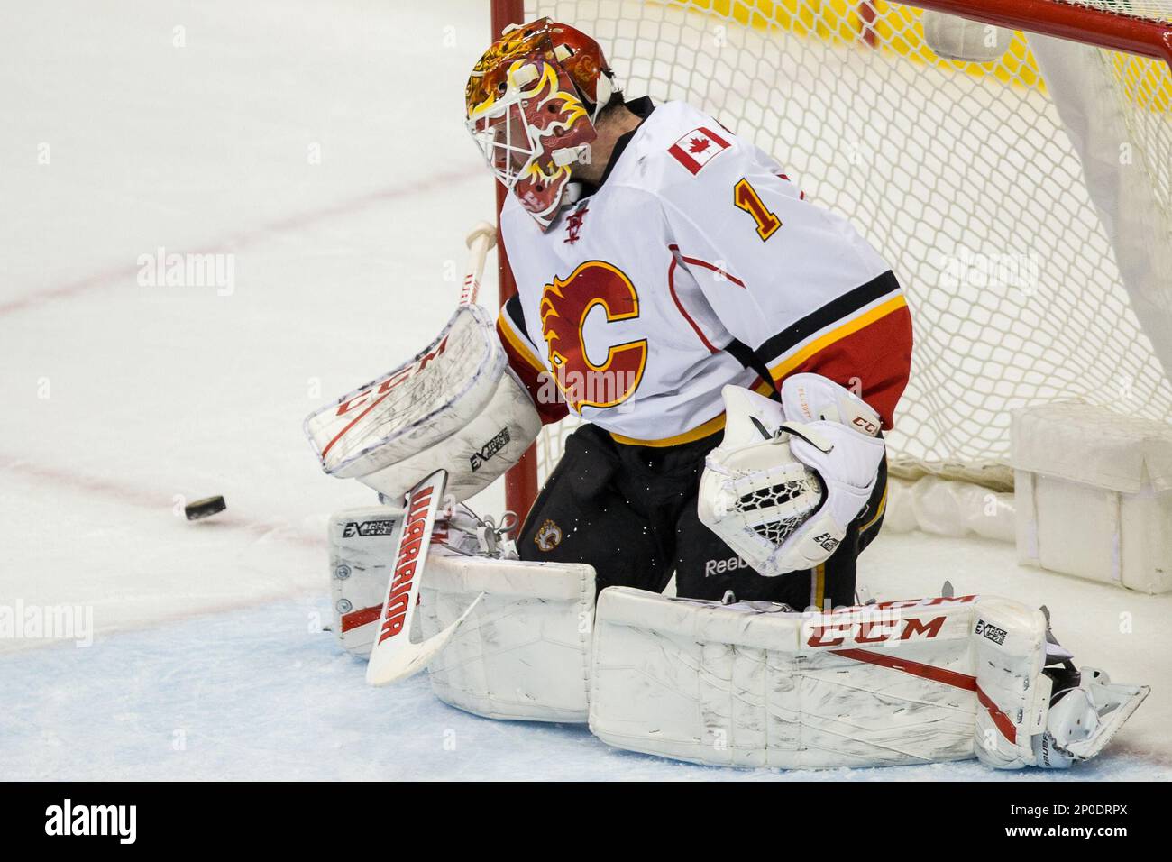 December 27, 2016: Calgary Flames goalie Brian Elliott (1) with the ...