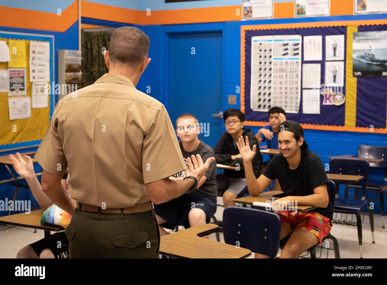U.S. Marine Corps Lt. Col. Caleb Eames from Marine Corps Base Hawaii ...