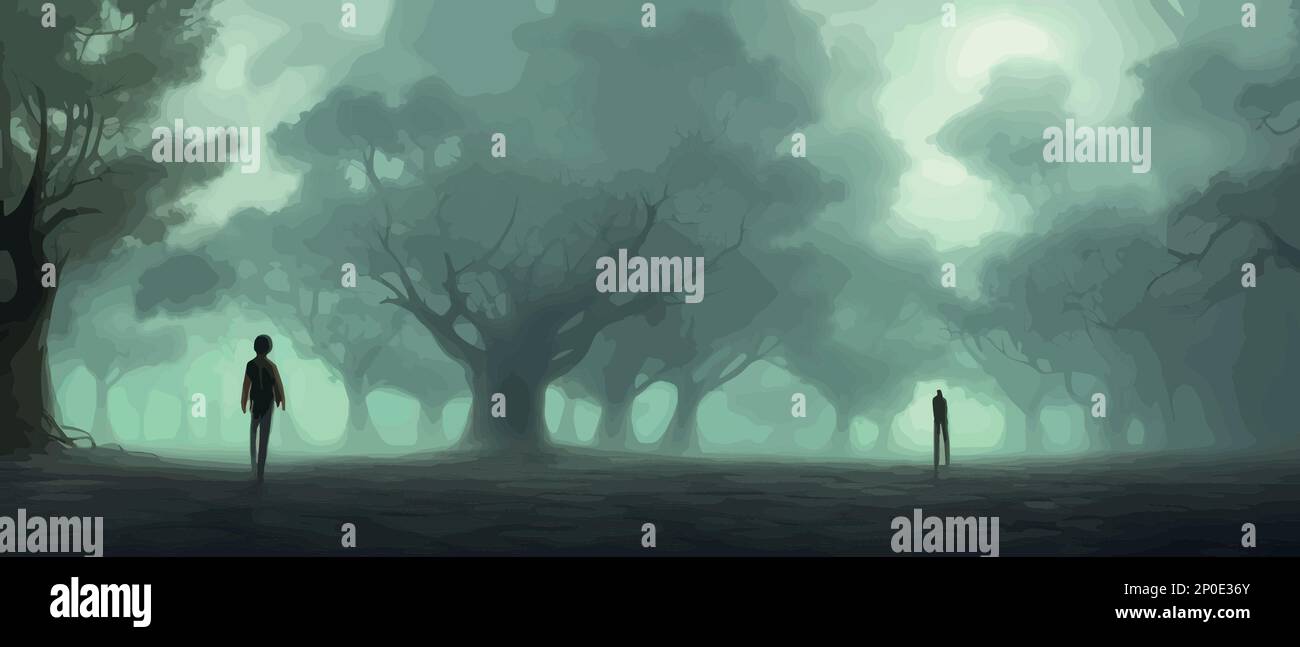 Eerie countryside Stock Vector Images - Alamy