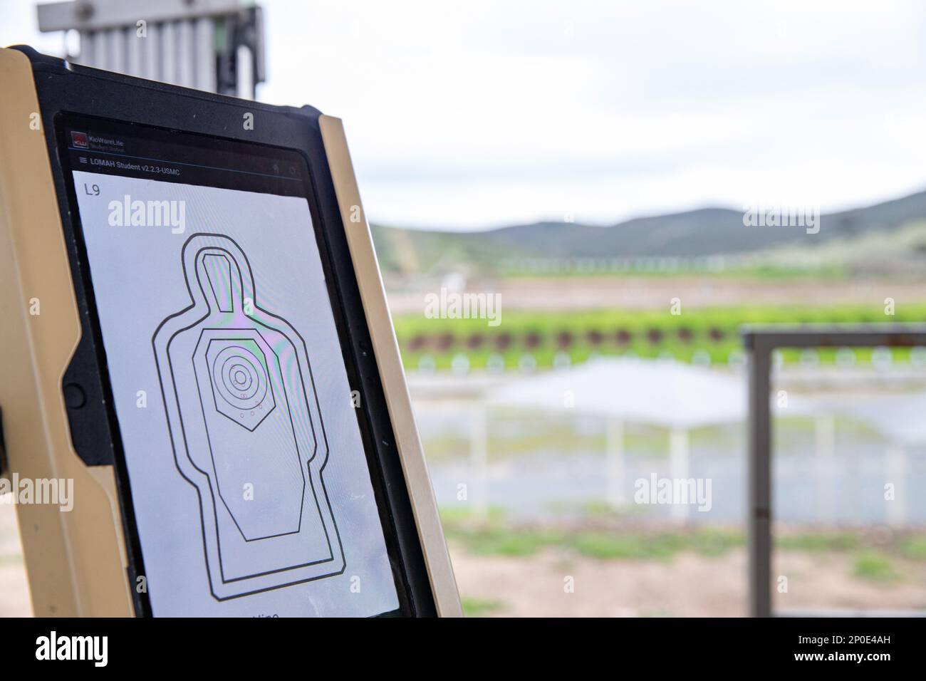 A tablet shows accurate shot locations to shooters and coaches at ...