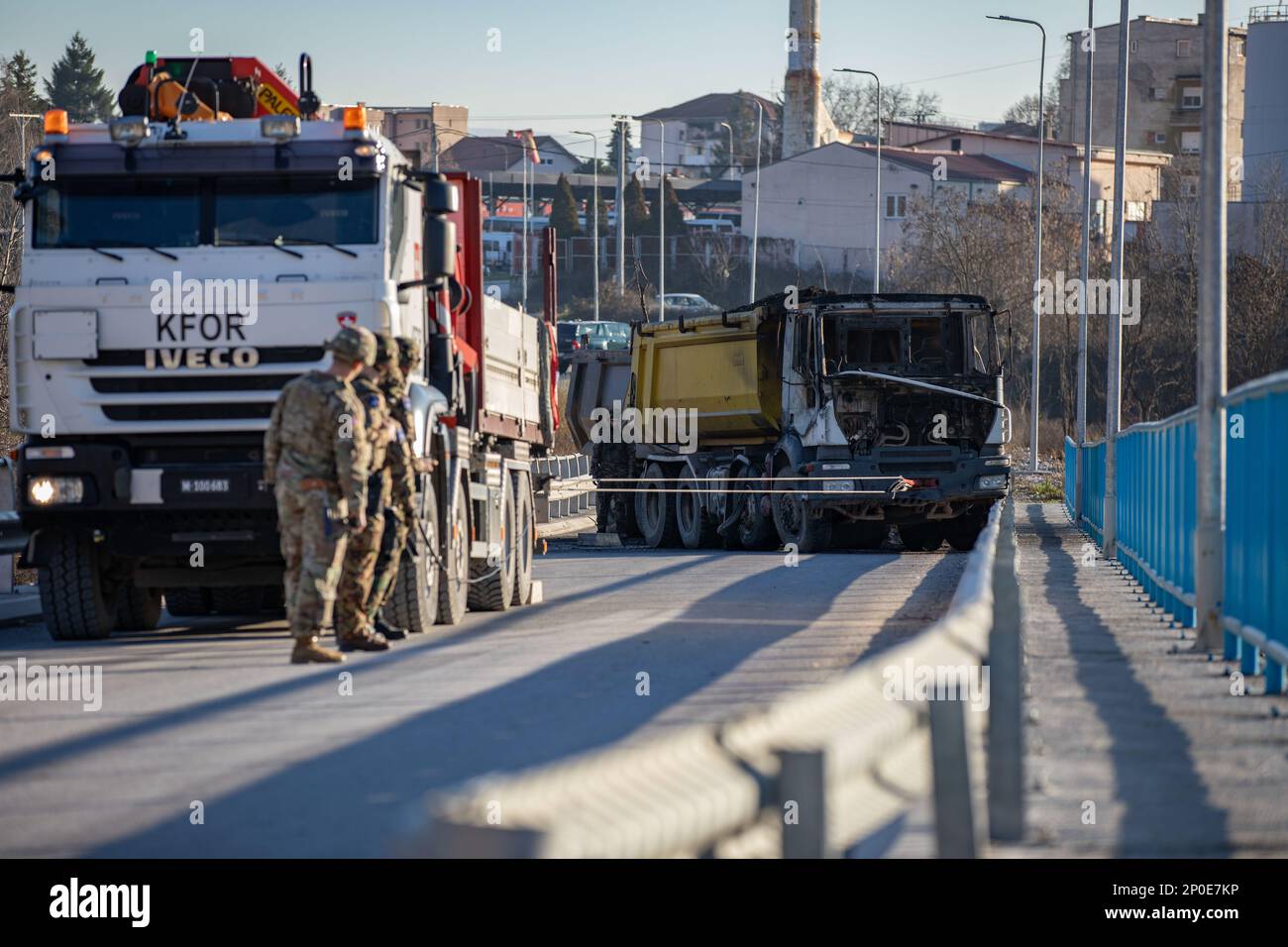 KFOR Regional Command-East (RC-East) clears a bridge in Mitrovica ...