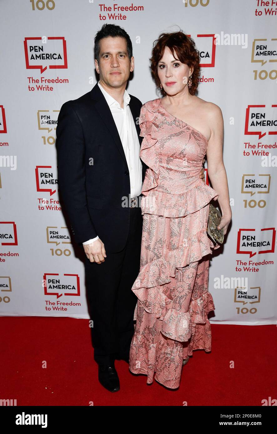 Molly Ringwald, right, and husband Panio Gianopoulos attend the PEN ...