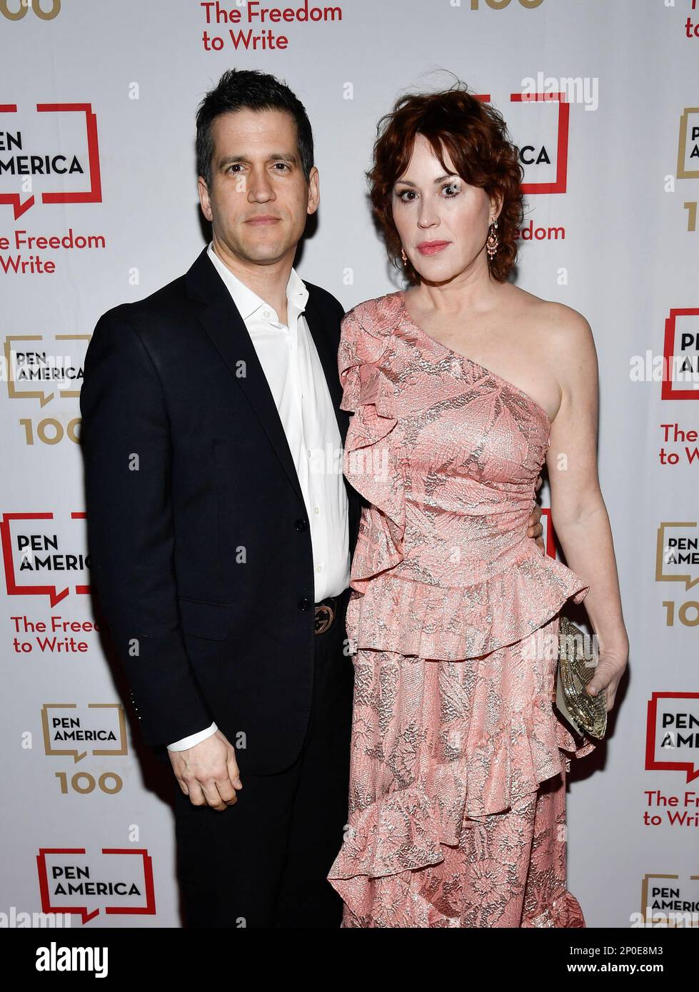 Molly Ringwald, right, and husband Panio Gianopoulos attend the PEN ...