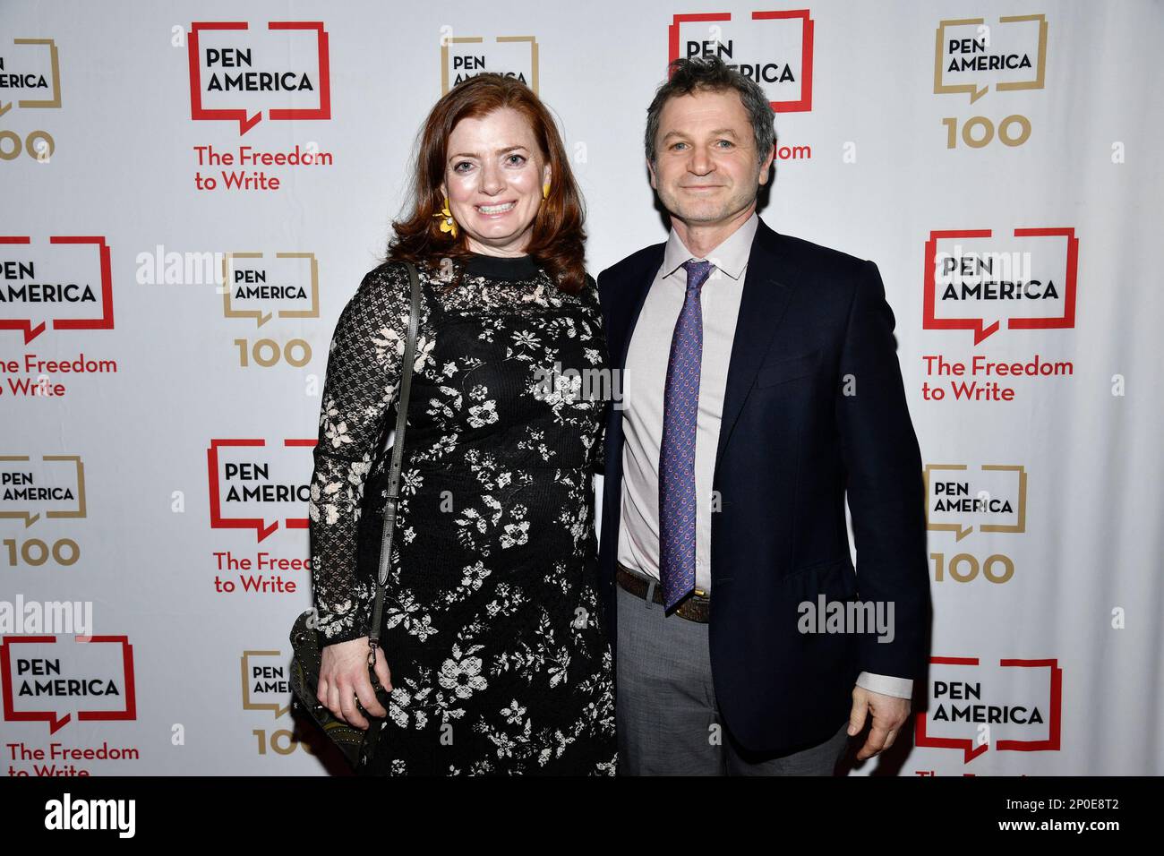 Peter Orner, left, and Katie Crouch attend the PEN America Literary ...