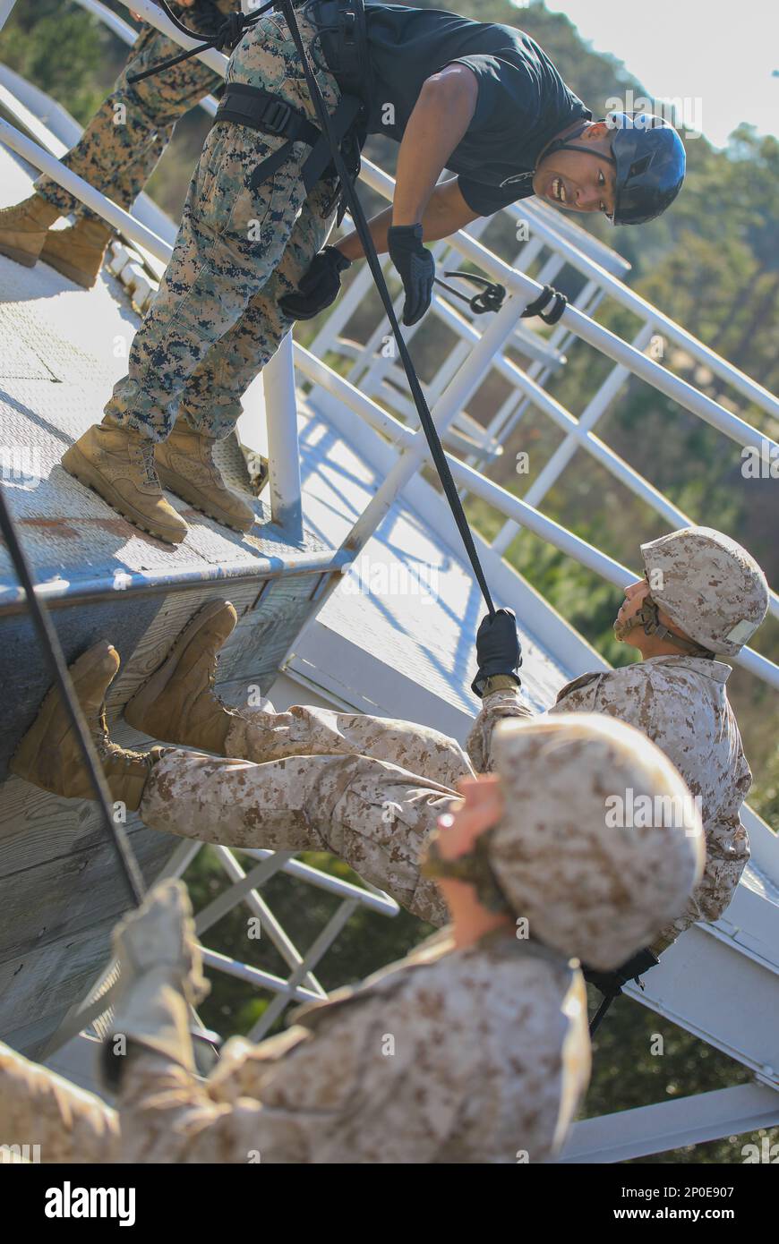 Recruits with Lima Company, 3rd Recruit Training Battalion, tackle the ...