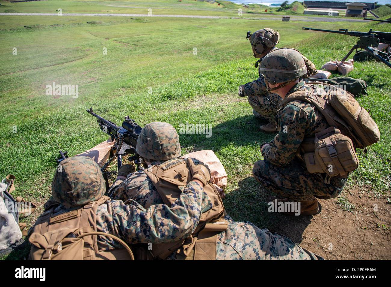 A U.S. Marine with 1st Battalion, 12th Marines, 3d Marine Division ...