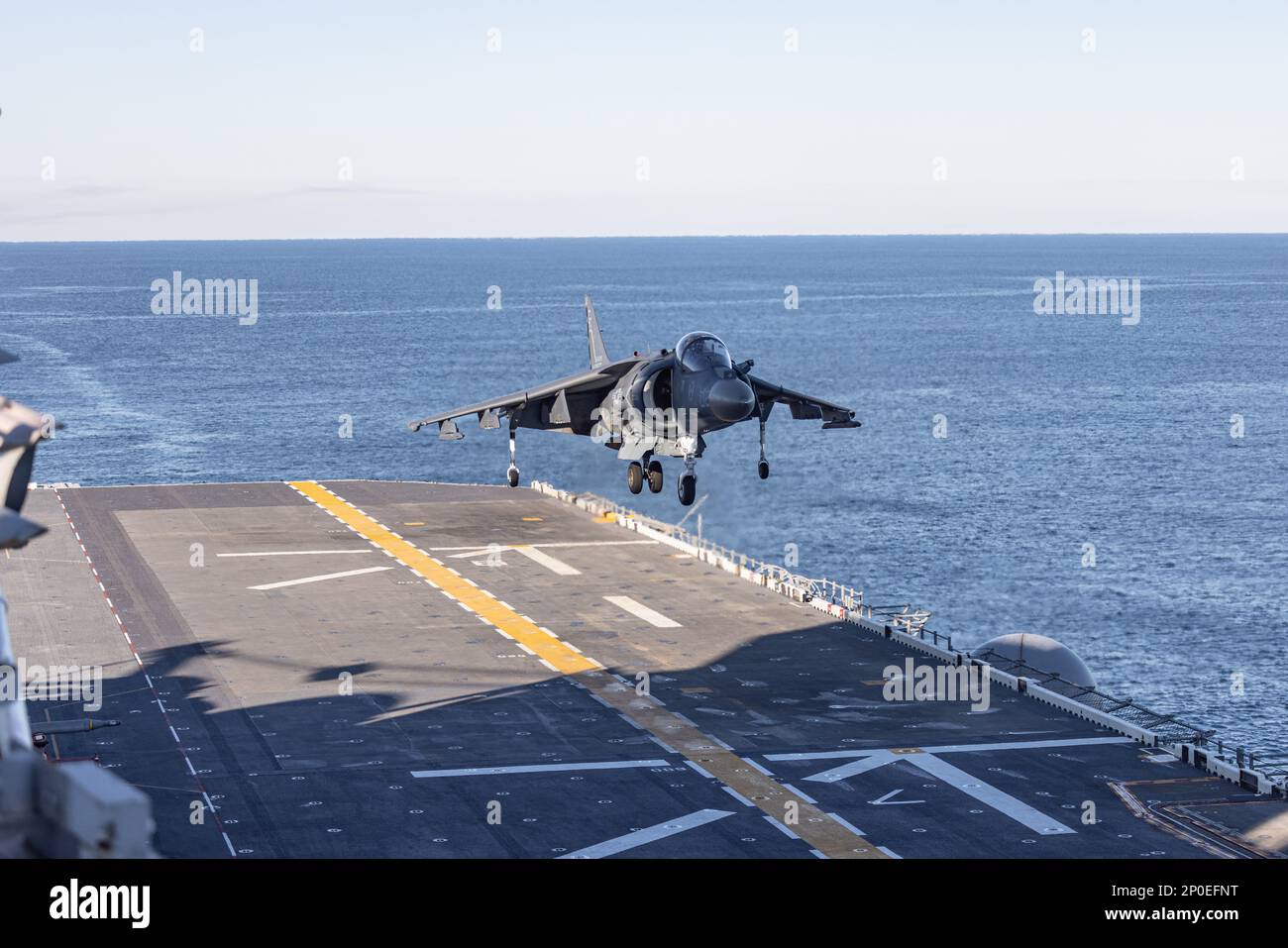 A U.S. Marine Corps AV-8B Harrier assigned to Marine Medium Tiltrotor ...