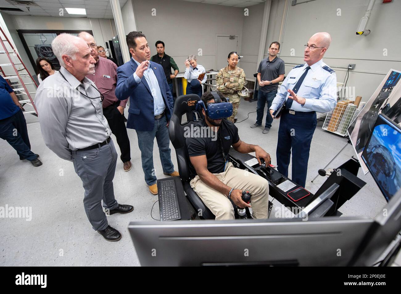 U.S. Air Force Brig. Gen. Russell Driggers (right), Joint Base San ...